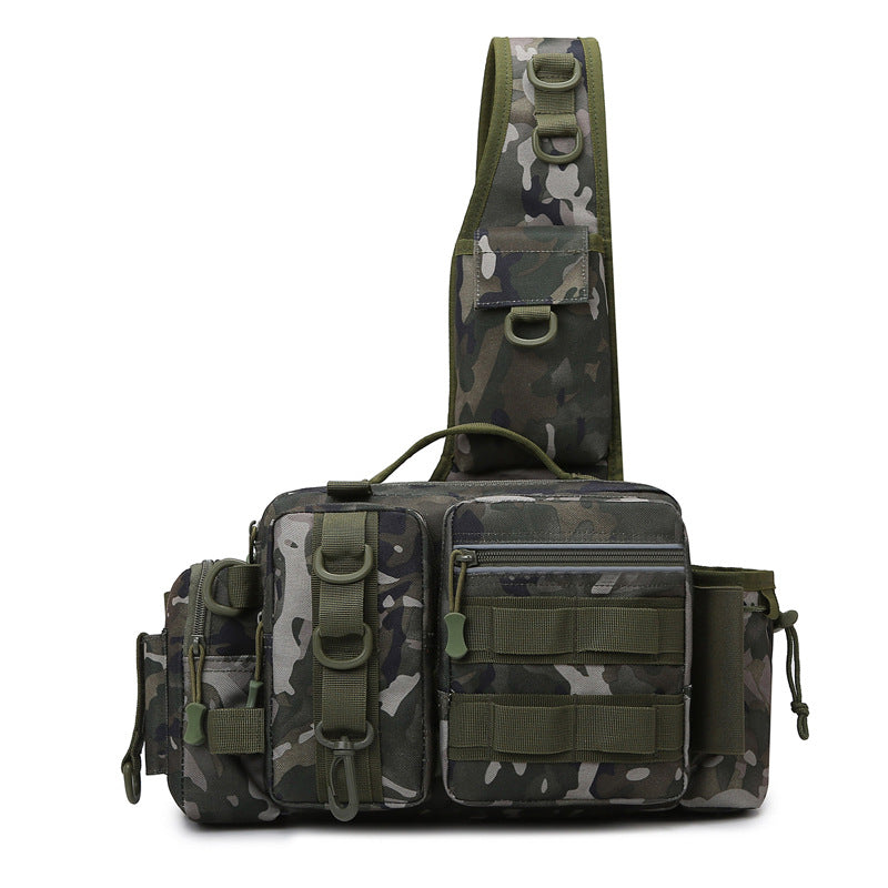 Men's Fishing Backpack: Equipped with bait box, equipment storage bag ...