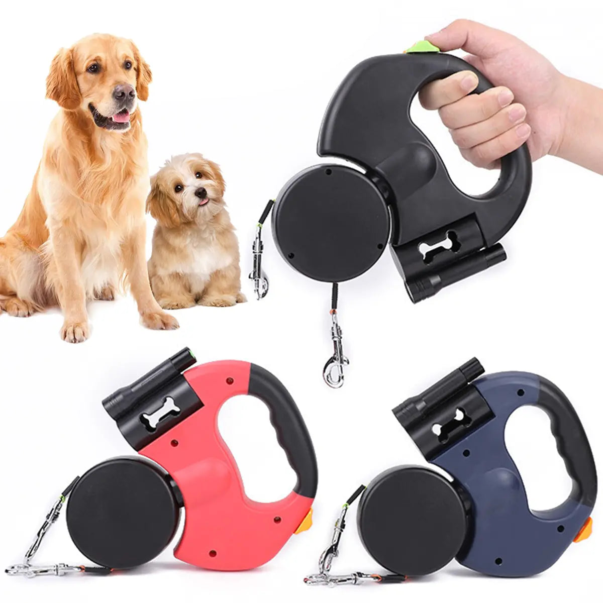 Automatic Dual Retractable Dog Leash – Oz-Direct.com
